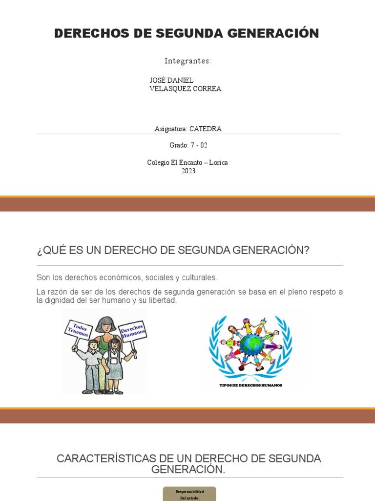 Derechos de Segunda Generación | Descargar gratis PDF | Derechos ...