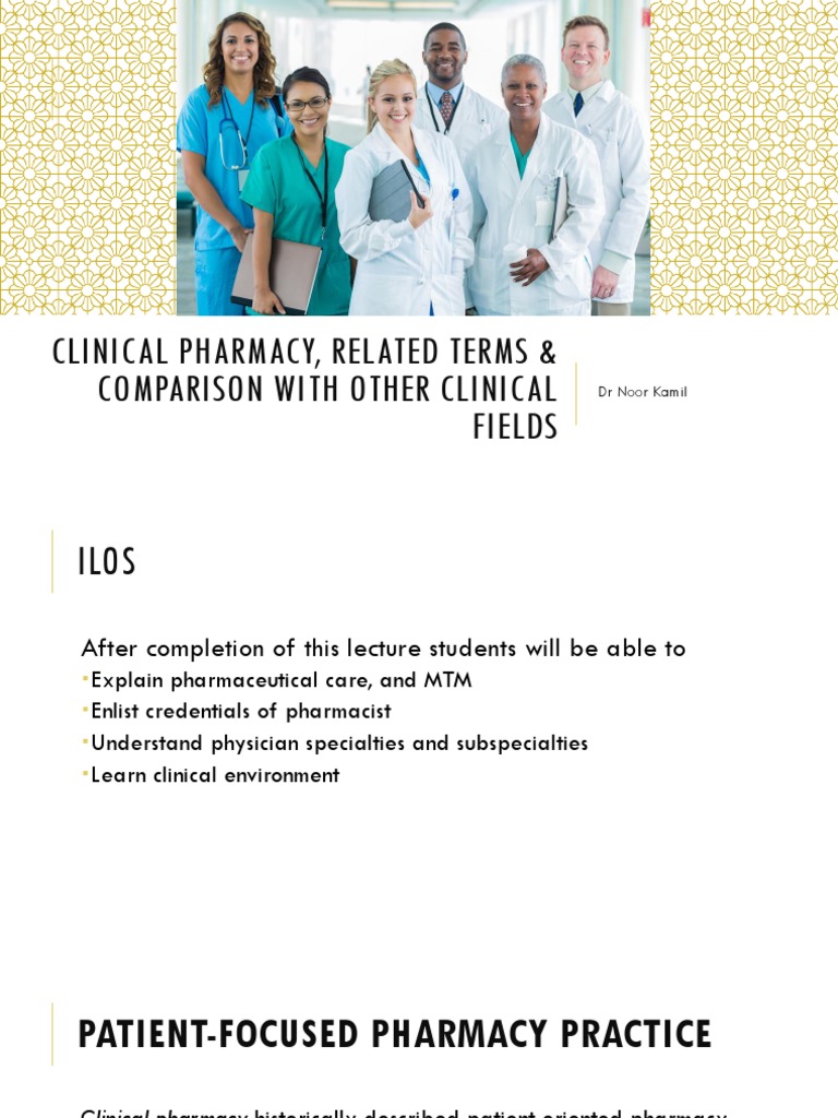 Lecture 2. Clinical Pharmacy and Related Terms | PDF | Pharmacy | Nursing