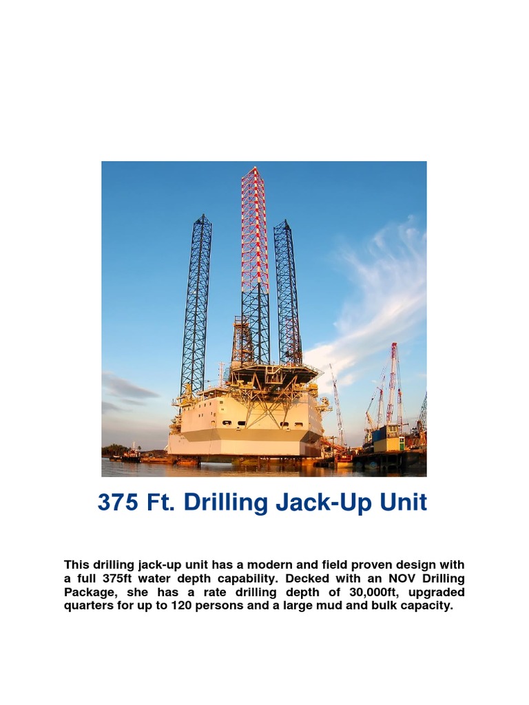 375 Ft CJ46-X100D Jack-Up Unit Specs | PDF | Manufactured Goods
