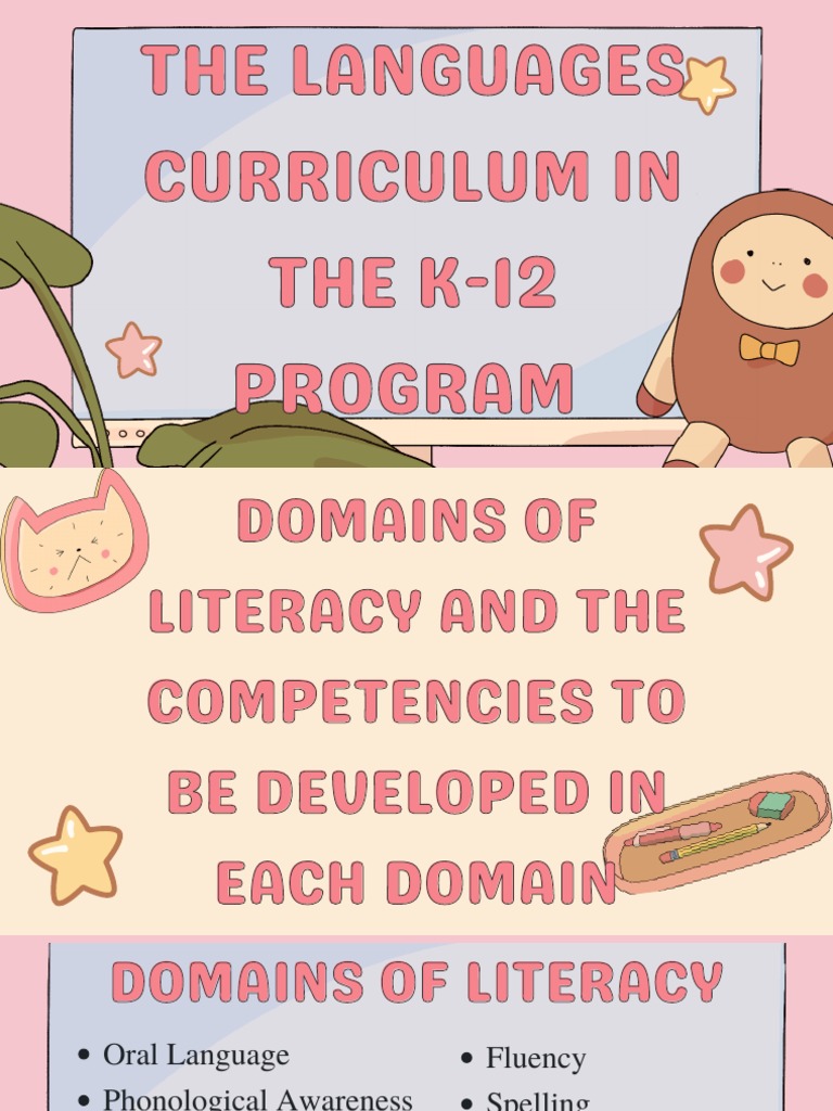 K-12 Language Curriculum Domains | PDF | Phonics | Reading Comprehension