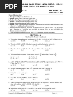 Kvs math sample papers kumar sir | PDF | Circle | Area