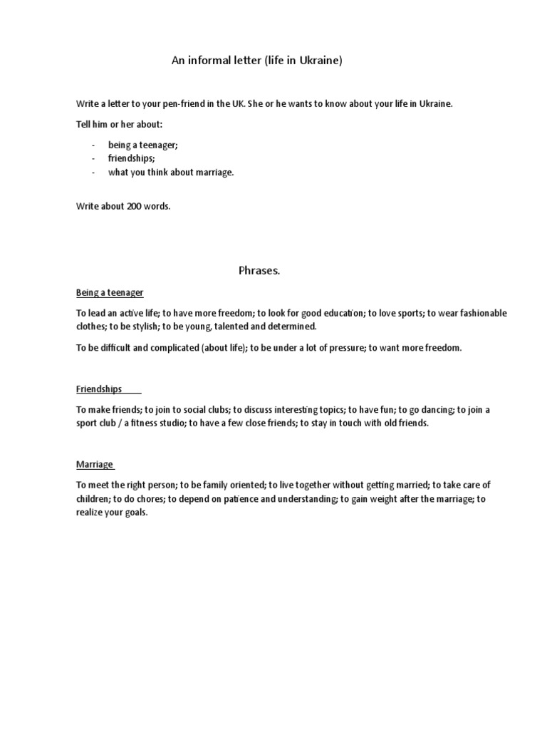 Life in Ukraine (An Inform Letter) | PDF