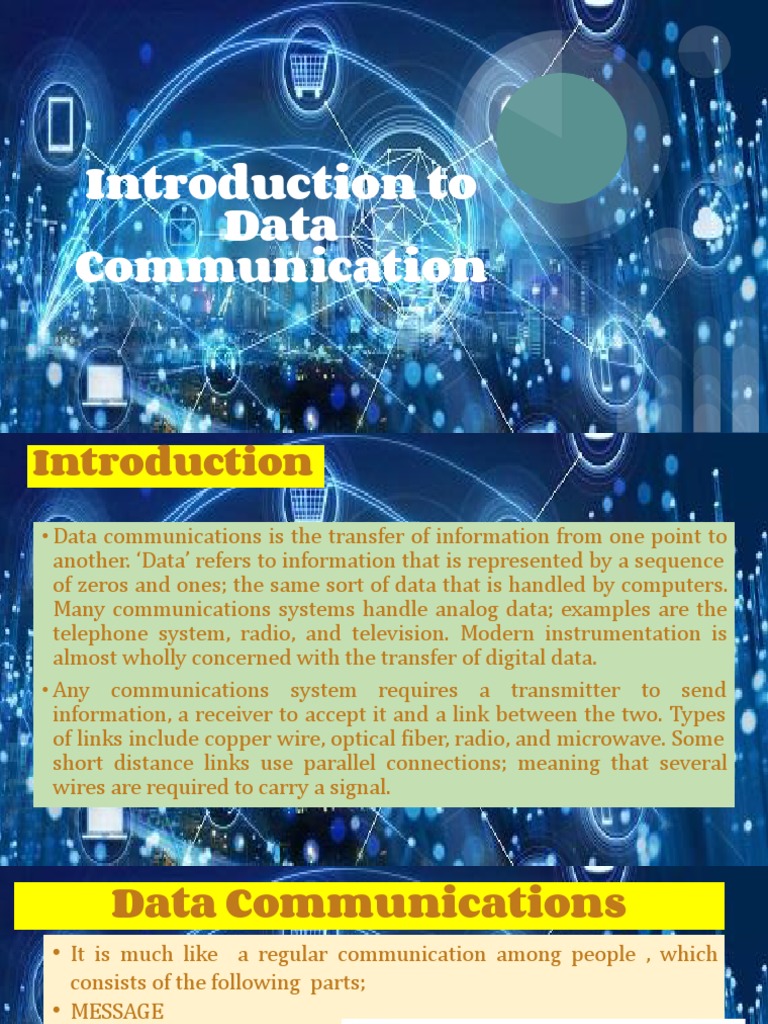 Introduction To Data Communication Pdf Duplex Telecommunications Communication