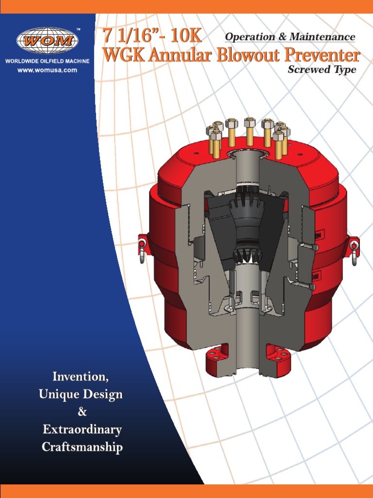Annular Screwed BOP - 7-10K | PDF | Wear | Machining