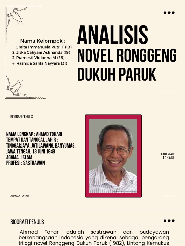 Analisis Novel Ronggeng Dukuh Paruk | PDF