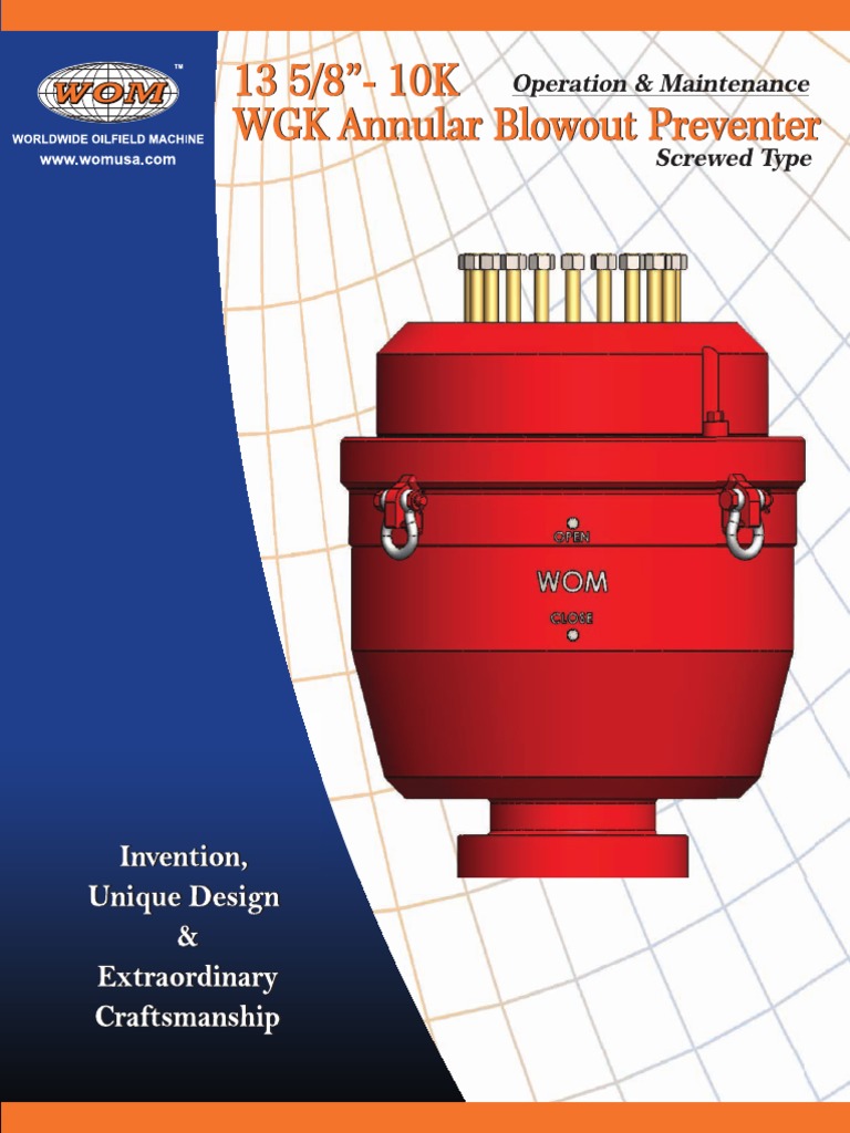 Annular Screwed BOP - 13-10K | PDF | Piston | Wear