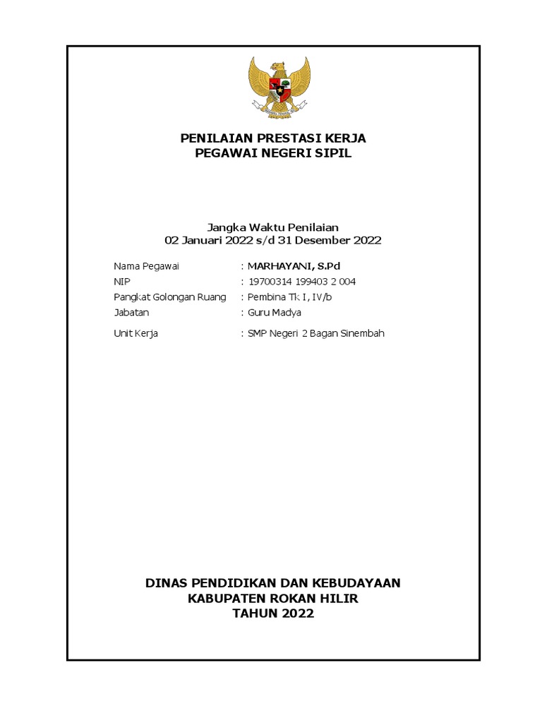 SKP Guru BKN-BKD (Master Contoh) | PDF