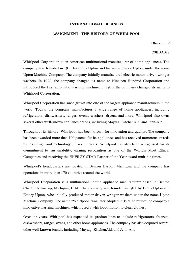 IB - Assignment | PDF