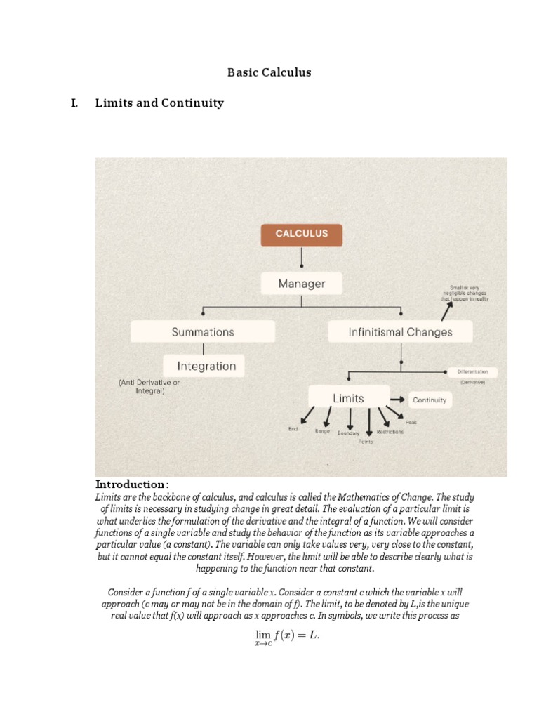 Basic Calculus Reviewer | PDF | Variable (Mathematics) | Function (Mathematics)