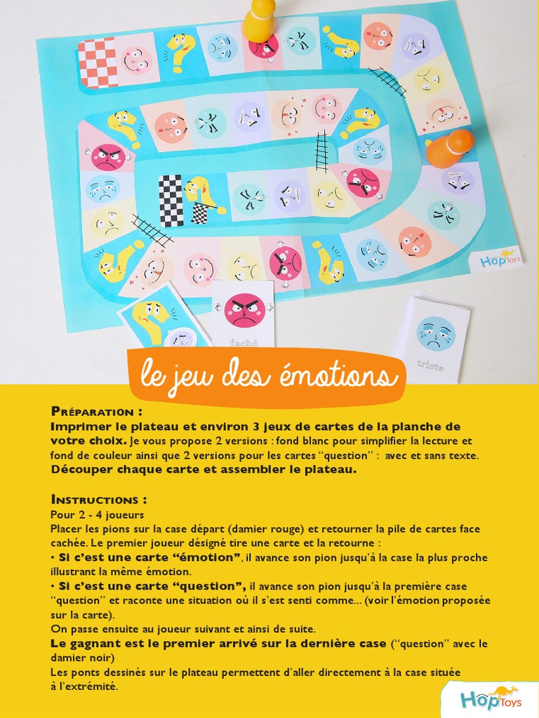 Jeu des émotions à imprimer | PDF