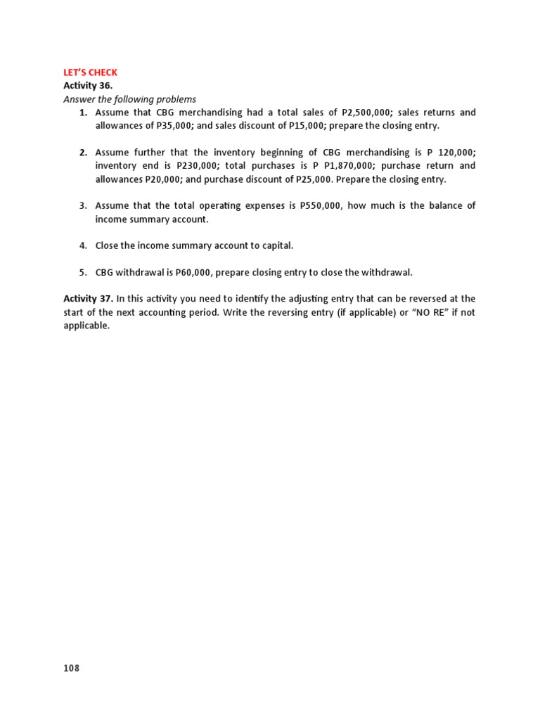 ACC111 WEEK 13 Assessment | PDF | Debits And Credits | Accounting