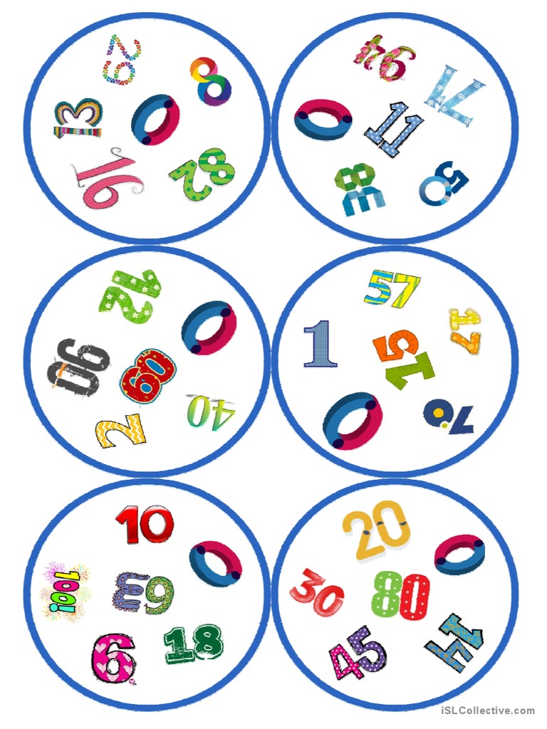 Spiele Im Deutschunterricht - Dobble - Zahlen 0-100 (31 Karten - 6 ...