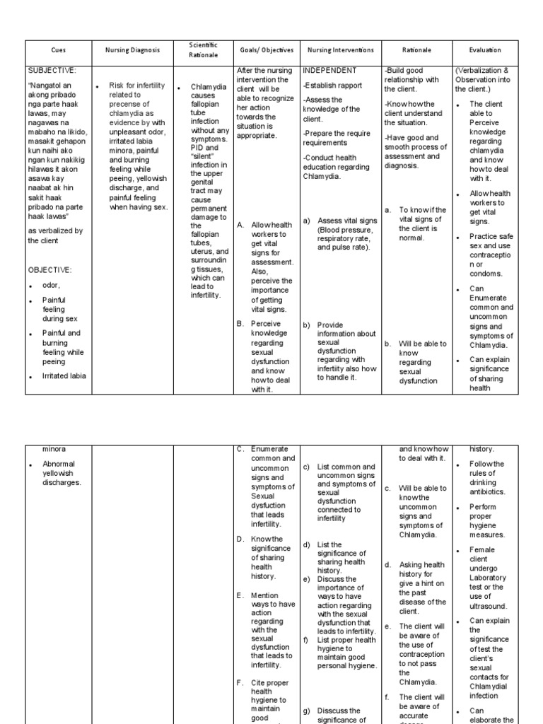 NCP (Final) | Download Free PDF | Physical Examination | Infertility