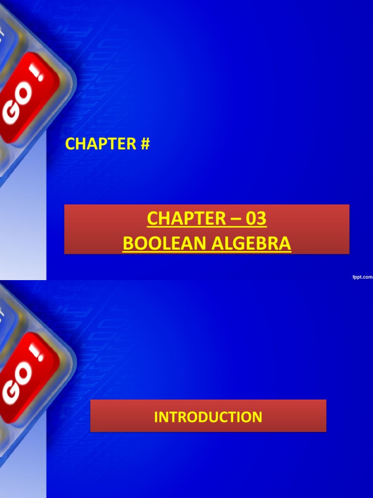 Chapter 3 Boolean Algebra | PDF | Boolean Algebra | Teaching Mathematics