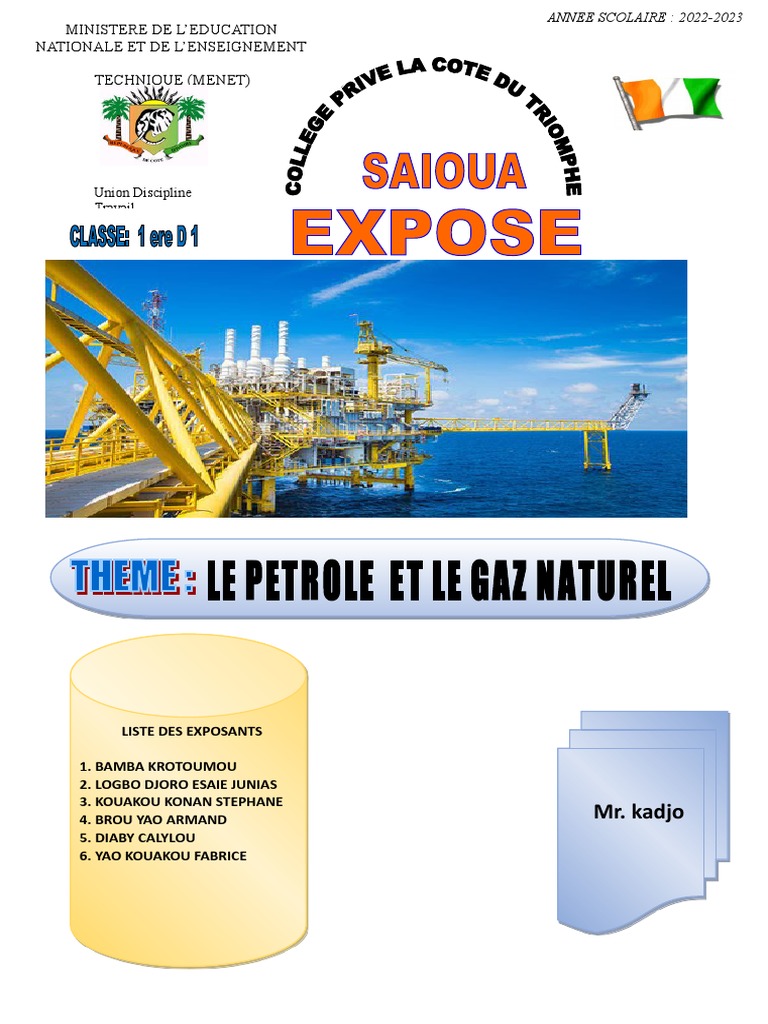 Exposé sur le pétrole et le gaz naturel | PDF | Gaz naturel | Pétrole