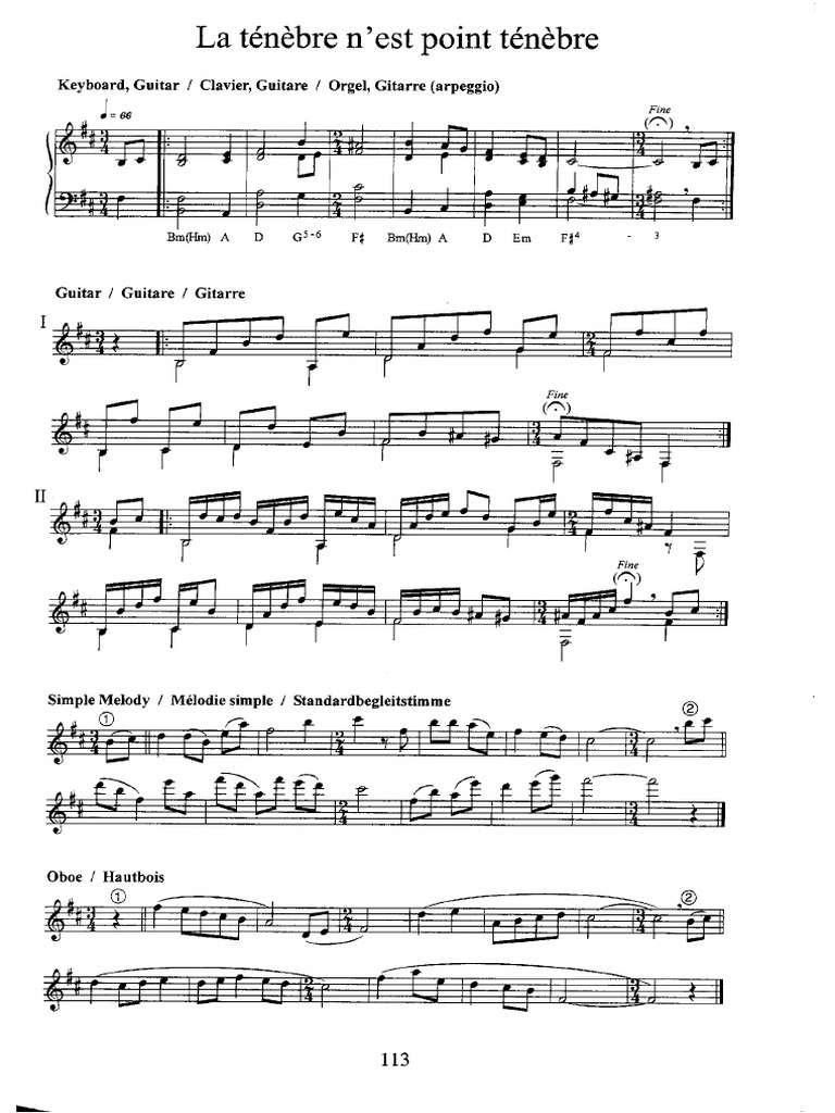 La Ténèbre N'est Point Ténèbre | PDF | Orchestre | Période de pratique ...