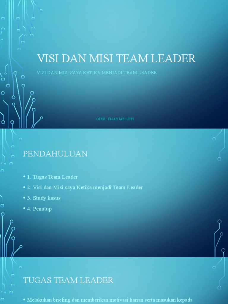 Visi DAN MISI TEAM LEADER | PDF