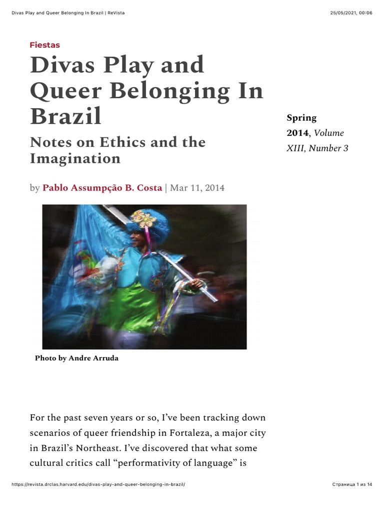 Divas Play and Queer Belonging in Brazil - ReVista | PDF