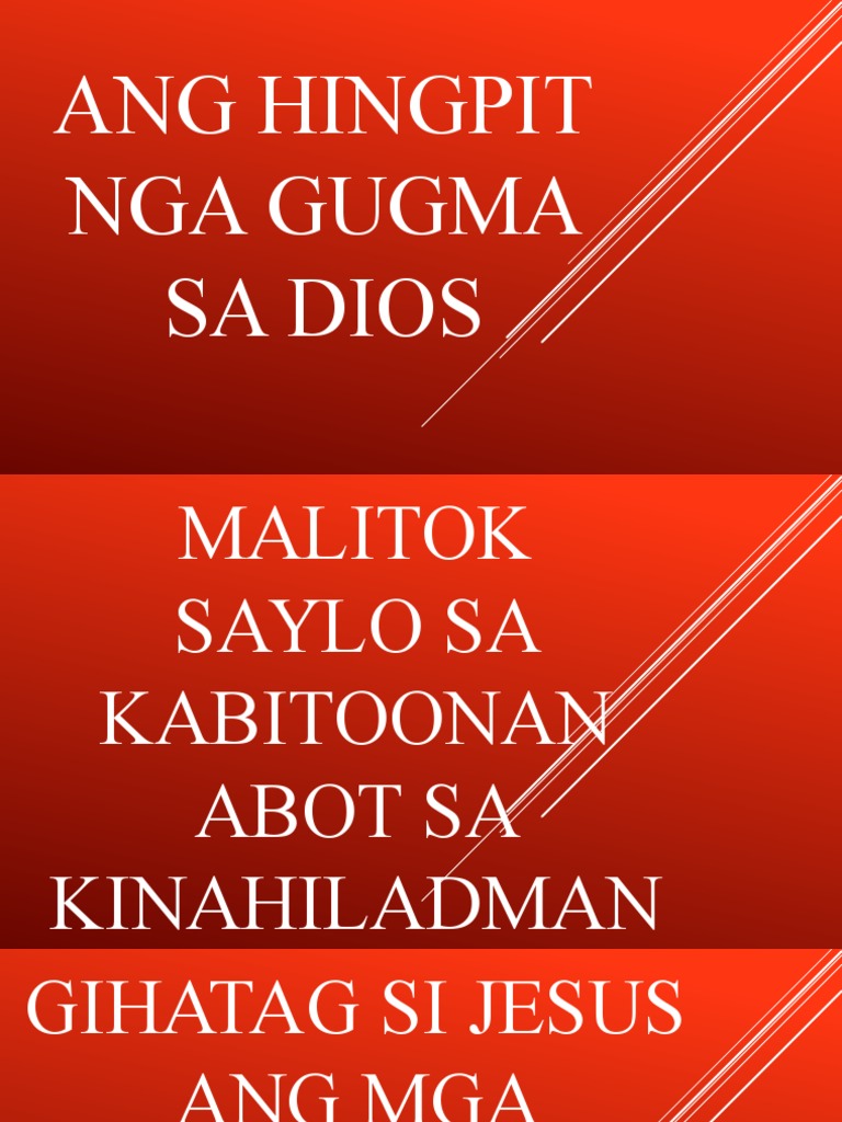 Ang Hingpit Nga Gugma Sa DIOS#195 | PDF