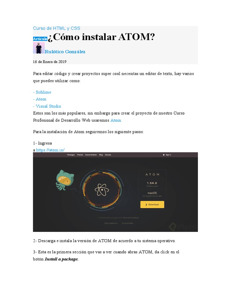 Como Se Instala Atom | PDF | Negocios | Tecnología
