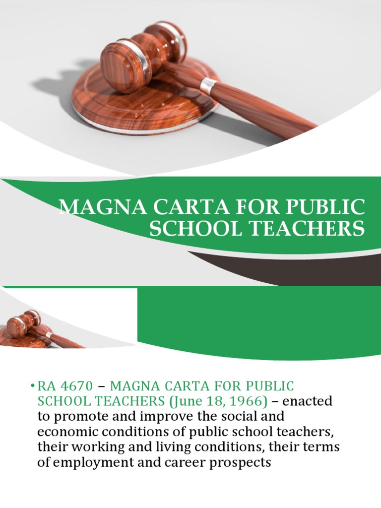 Magna Carta For Public School Teachers | PDF | Cost Of Living | Teachers