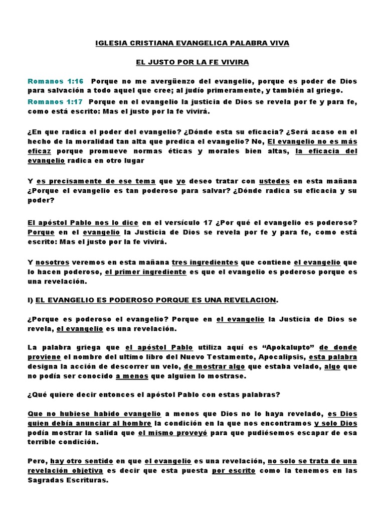 El Justo Por La Fe | Descargar gratis PDF | Jesús | Pecado