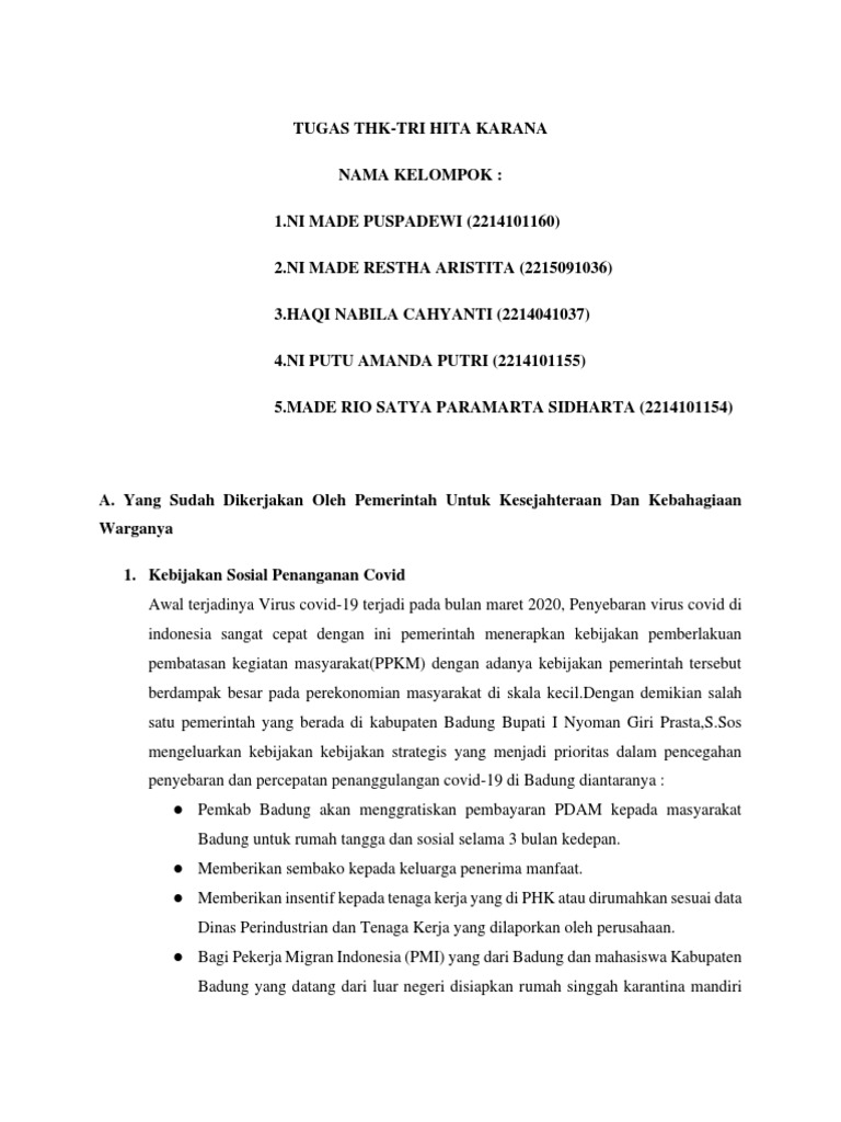 Tugas THK Kelompok 5 | PDF