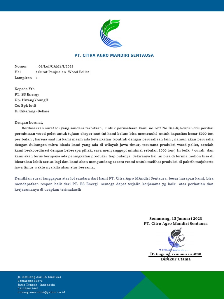 Surat Penjualan PDF | PDF