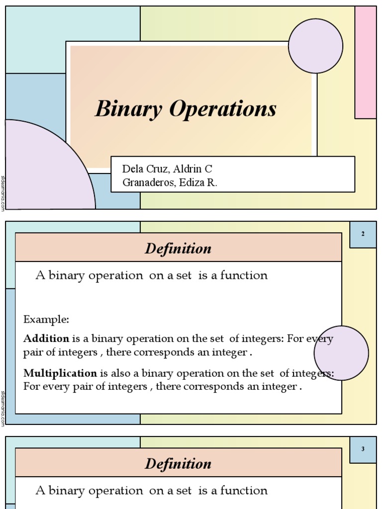 Binary Operations Report Final | PDF | Function (Mathematics ...