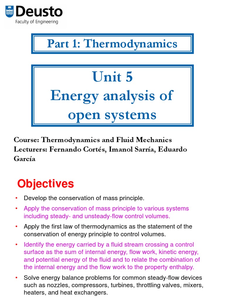 Unit 5 (Energy Analysis of Open Systems) | PDF | Fluid Dynamics | Turbine