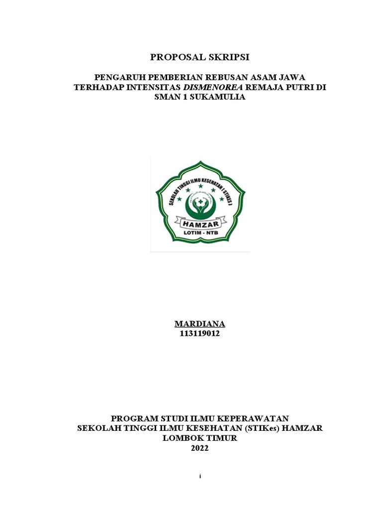 PROPOSAL Jilid | PDF | Karier & Perkembangan | Kesehatan Holistik