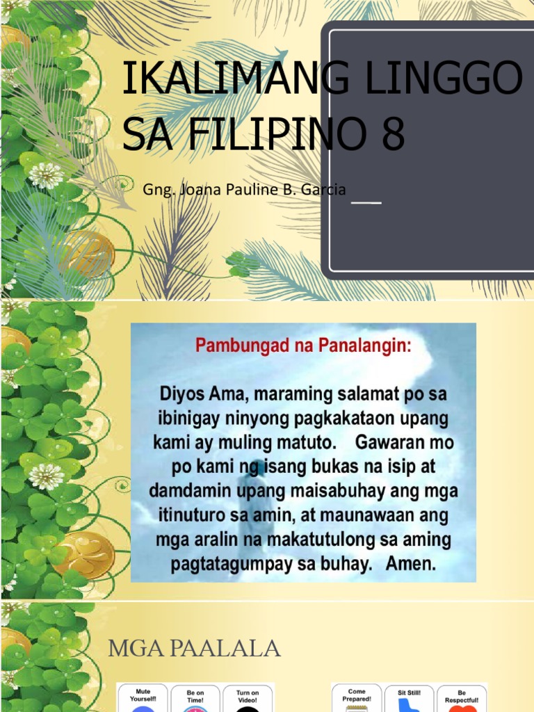 Filipino8 Q1W5 | PDF