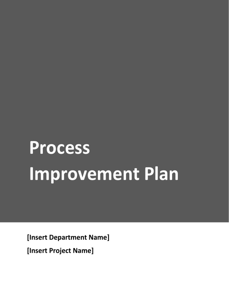 Process Improvement Plan Template | PDF | Project Management | Business