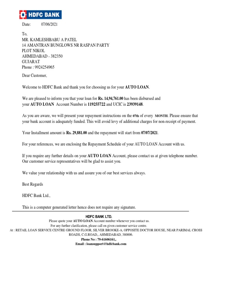 Kiya Auto Lone PDF | PDF | Loans | Banks