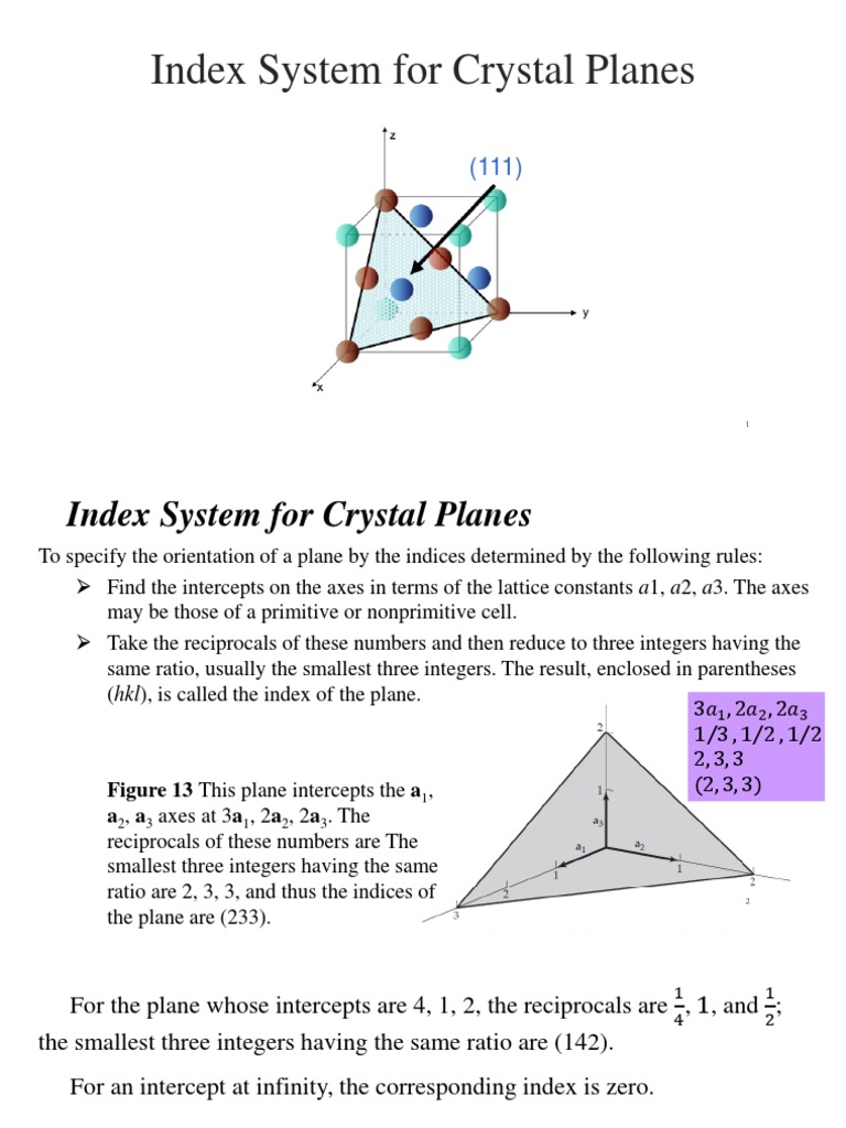 Chapter 1 - Crystal Structure - Part 2 | PDF | Crystal Structure ...