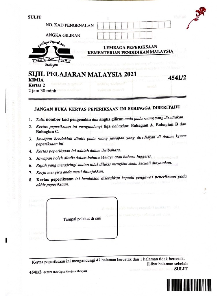 Soalan SPM 2021 | PDF