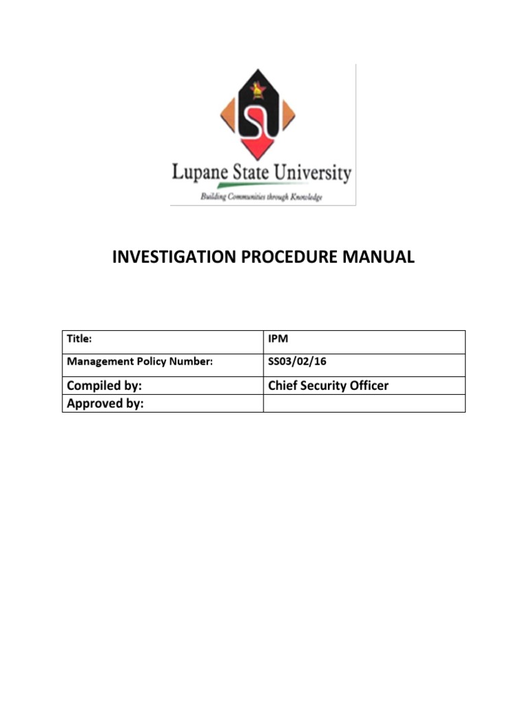 University Investigation Procedure Manual | PDF | Witness | Confidentiality