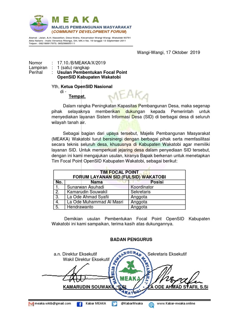 Pembentukan Focal Point OpenSID | PDF