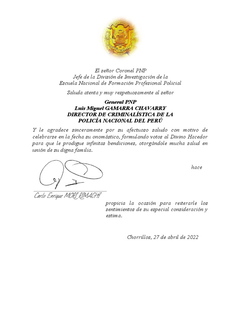 Sr. Gral. Gamarra | PDF