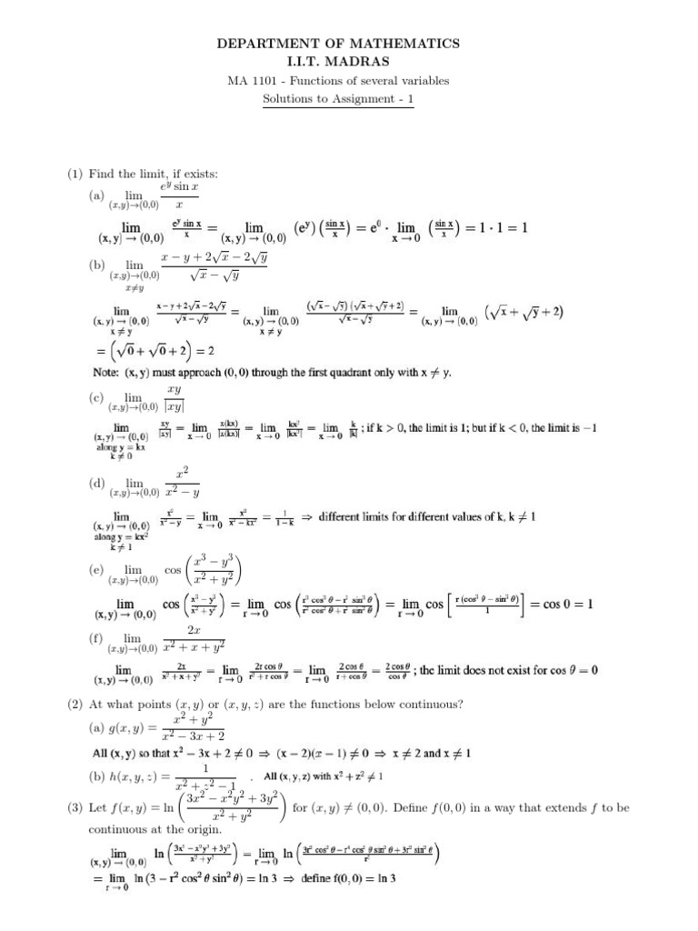 Assignment1 Sol | PDF | Mathematical Objects | Mathematical Physics