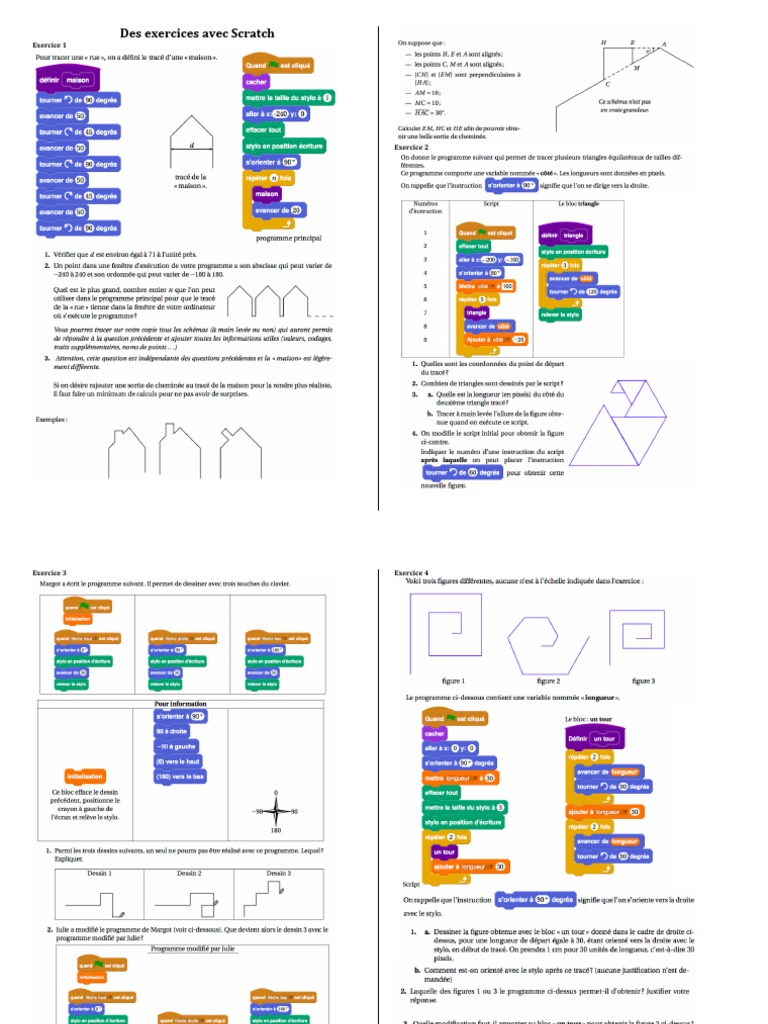 Exos Scratch 2017 Consignes | PDF