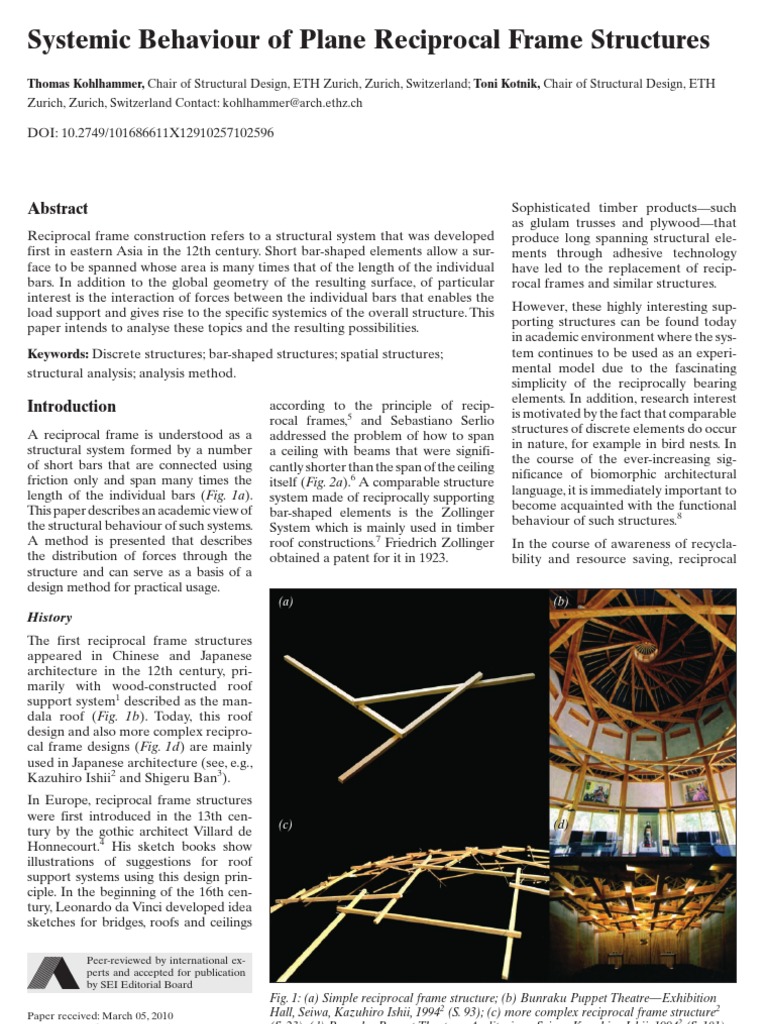 Reciprocal Frame | PDF | Matrix (Mathematics) | System