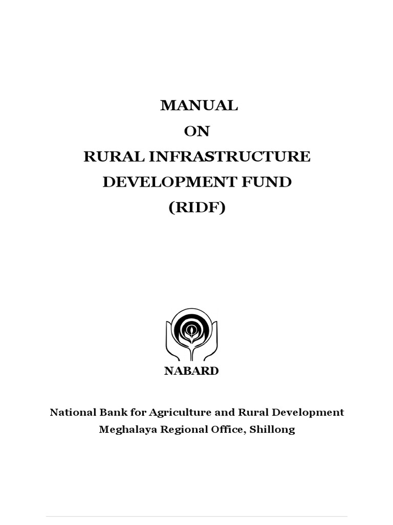 RIDF Manual for Rural Infrastructure Development | PDF | Reserve Bank ...