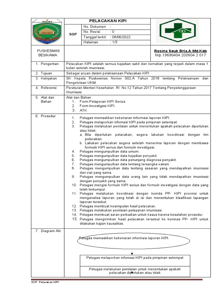 SOP KIPI - Pelacakan-KIPI | PDF | Ilmu Sosial | Pengembangan Diri