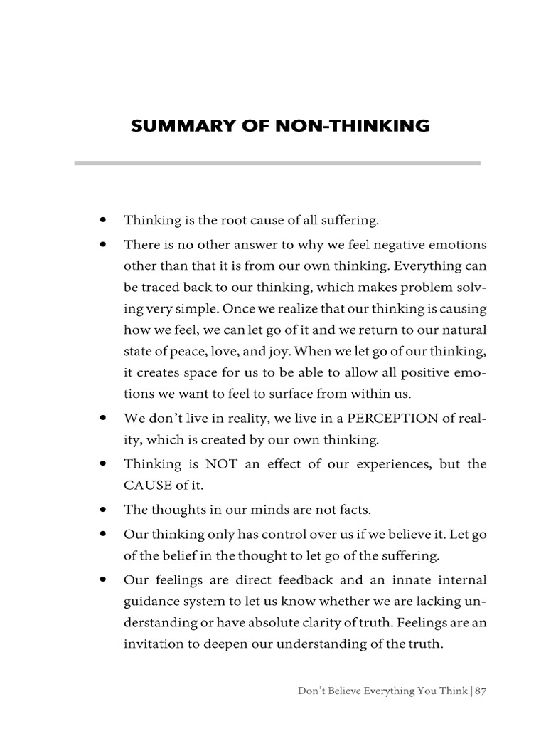 Don't Believe Everything You Think Summary and Guides PDF | PDF Don't Believe Everything You Think Summary and Guides PDF | PDF