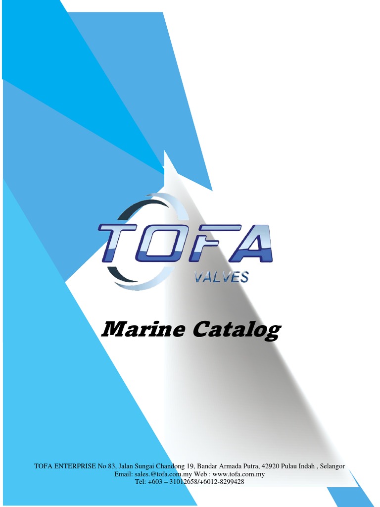 TOFA Valves Marine Catalog | PDF | Valve | Home Appliance