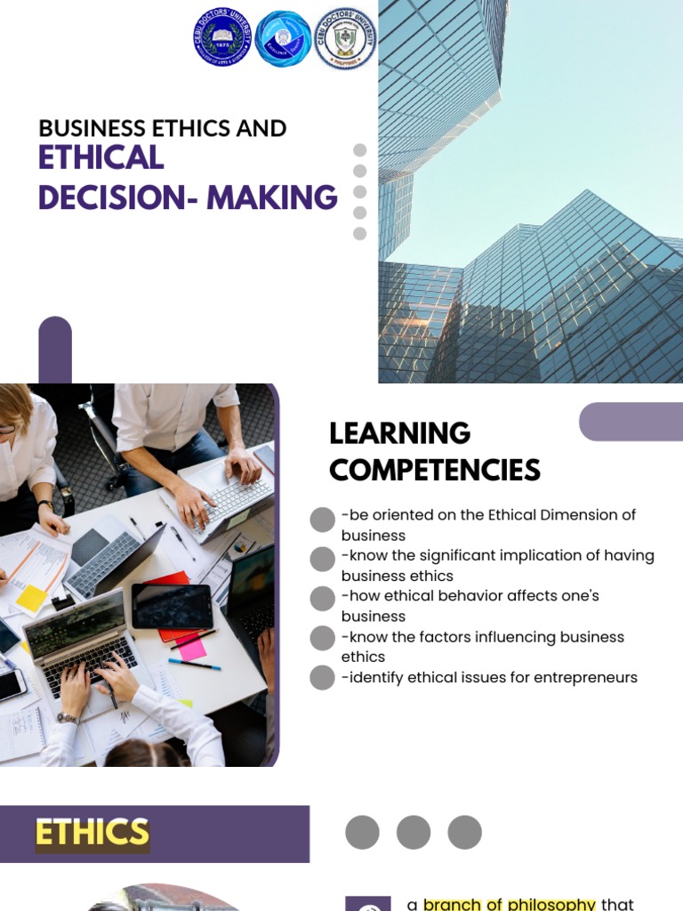 Business Ethics for Entrepreneurs | PDF | Business Ethics | Governance