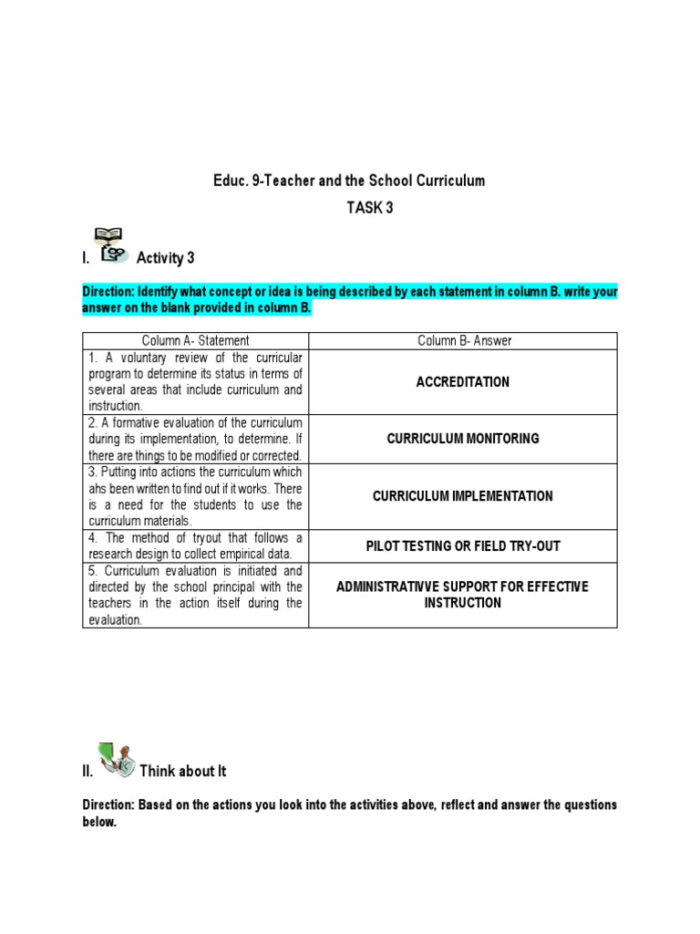 Implementing The Curriculum | Download Free PDF | Curriculum | Learning