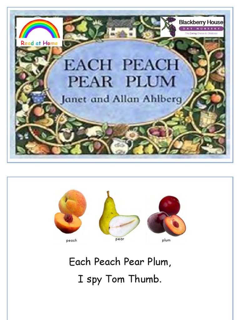 Each Peach Pear Plum Storybook SM PDF | PDF | Foods | Cooking