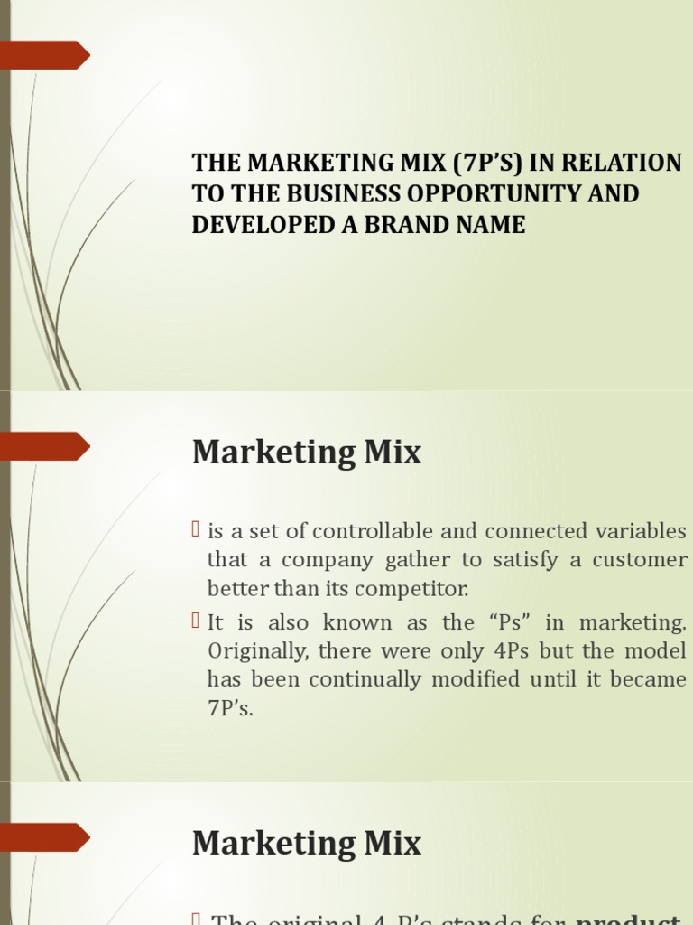 The Marketing Mix 7PS in Relation | Download Free PDF | Marketing | Pricing